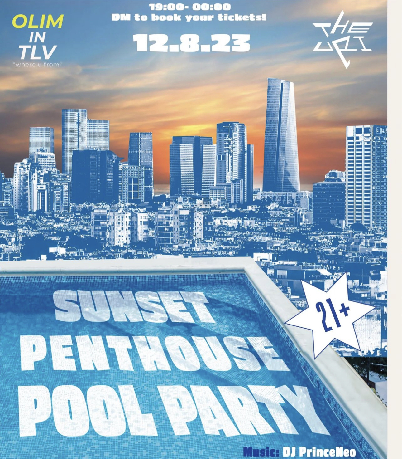 SUNSET PENTHOUSE POOL PARTY w/ OlimInTLV @ Tel Aviv | Secret Tel Aviv