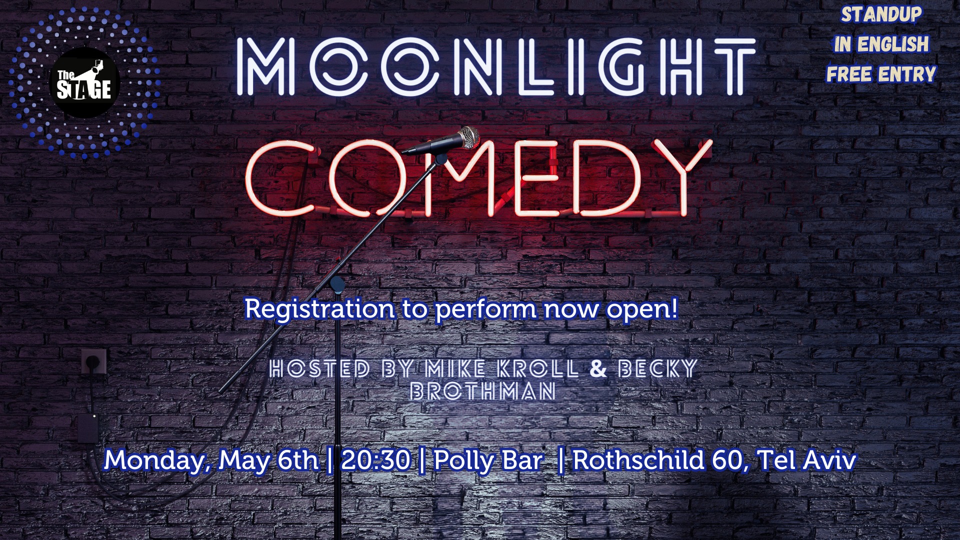 May Moonlight Comedy Showcase #1 – Free Standup in English @ Polly Bar ...